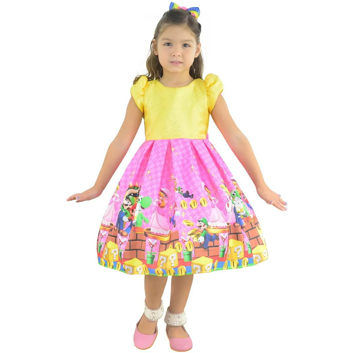 Super Mario Dress - Princess Peach Outfit for Girls | Enchanting Dress ...