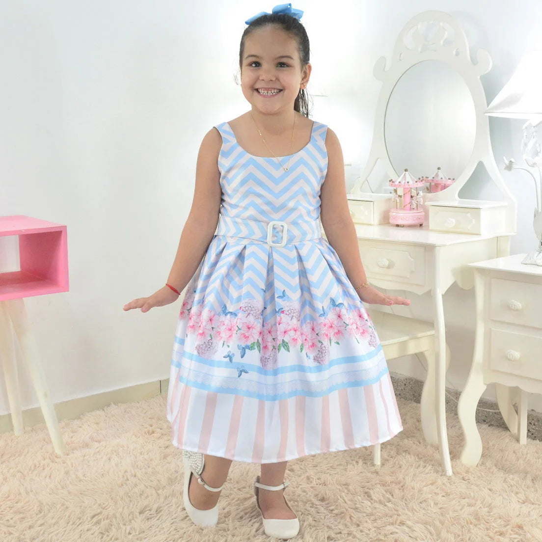 Blue Floral Children’s Vintage Dress: A Touch of Retro Elegance ...